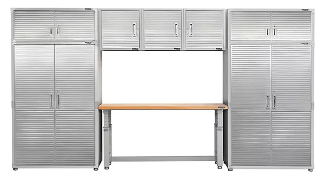 Seville Classics UltraHD 8-Piece Steel Garage Cabinet Storage Set With ...