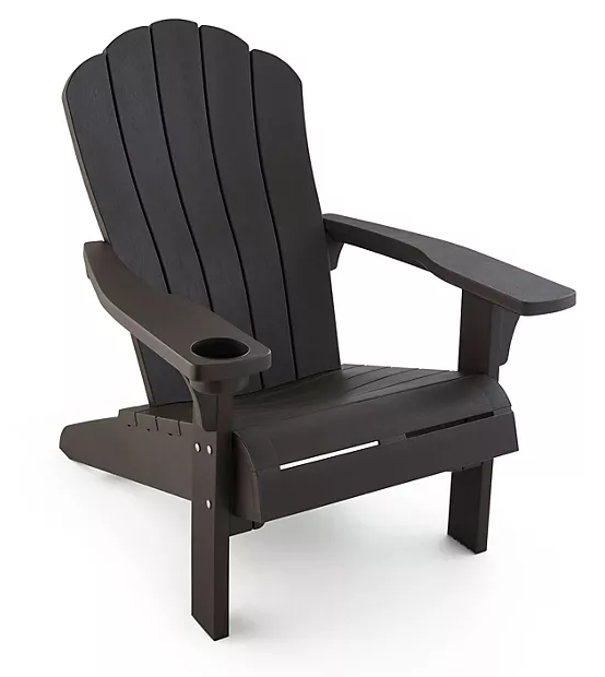 Keter Everest Adirondack Chair with Integrated Cupholder (Assorted Col ...